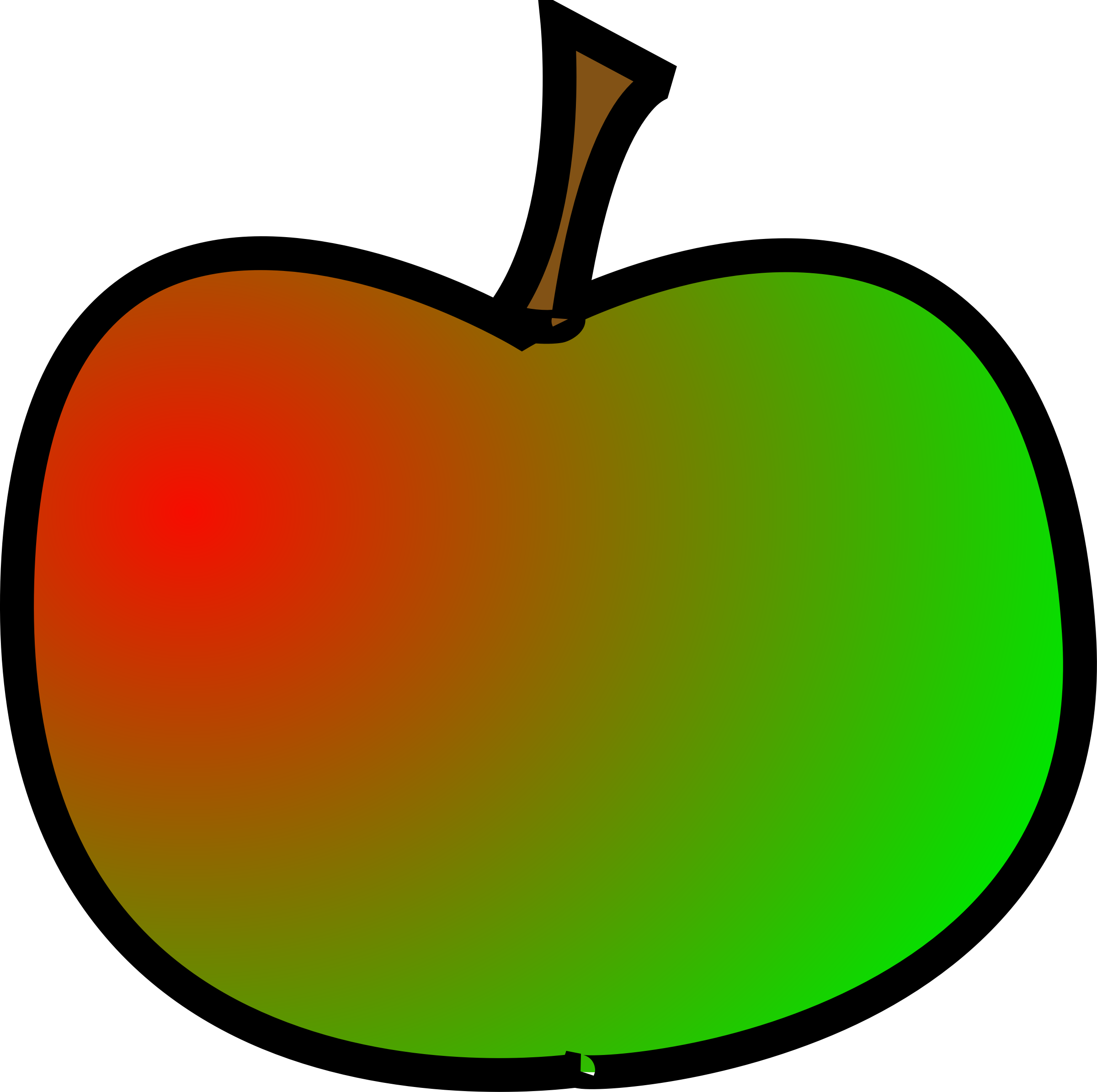 Apple By @bogranger, Simple Apple, Created In Inkscape, - Clip Art Red ...
