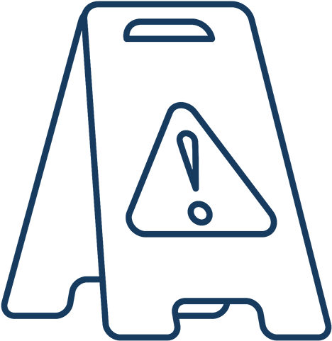 Blue Caution Sign Line Icon - Vector Graphics - (500x500) Png Clipart ...