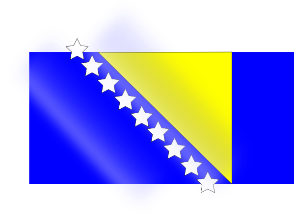 Bih Flag - (600x471) Png Clipart Download