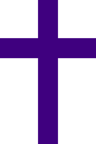 Purple Cross - (396x592) Png Clipart Download