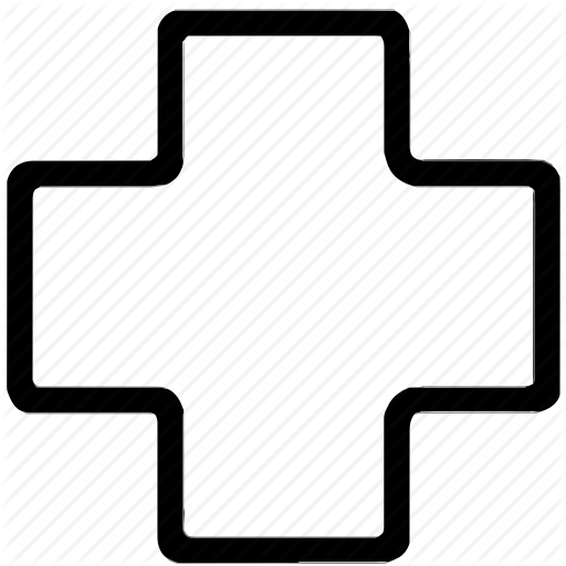 Outline Of A Cross - Symbol - (512x512) Png Clipart Download