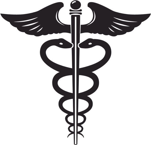 Medical Symbol With Two Snakes And Large Wings - Rod Of Asclepius Vs ...