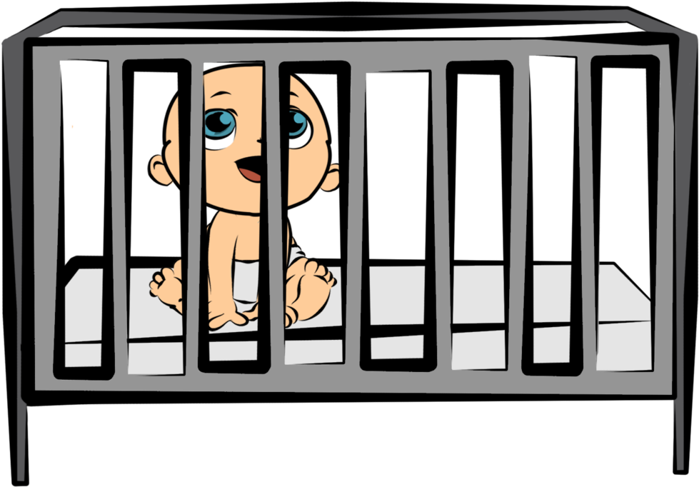 Images For Clip Art Cot - Cartoon Baby In Crib - (1024x1024) Png ...