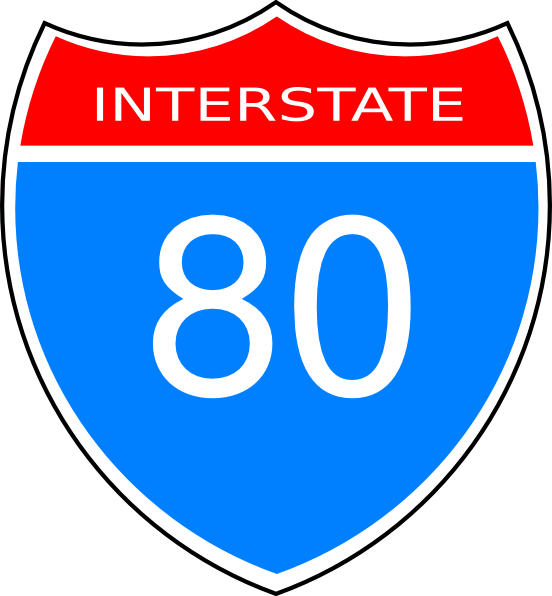Interstate 80 Road Sign Clip Art - Interstate Clip Art - Full Size PNG ...
