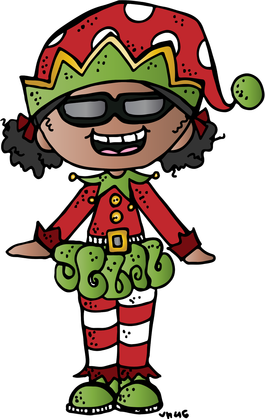 Happy Holidays - Melonheadz Christmas Clipart - (1012x1600) Png Clipart ...