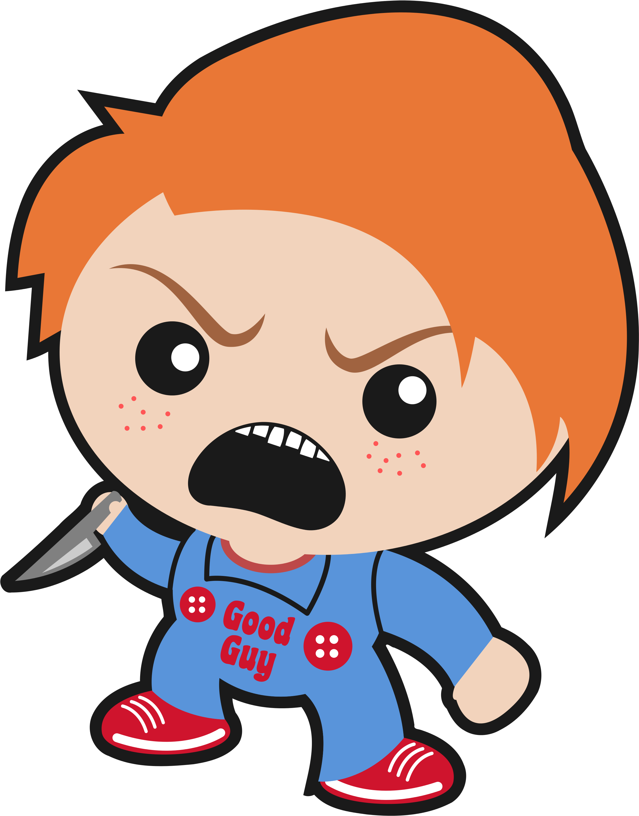 Chucky, Charles Lee Ray, From The Scary Movies - Chucky Clipart - Full ...