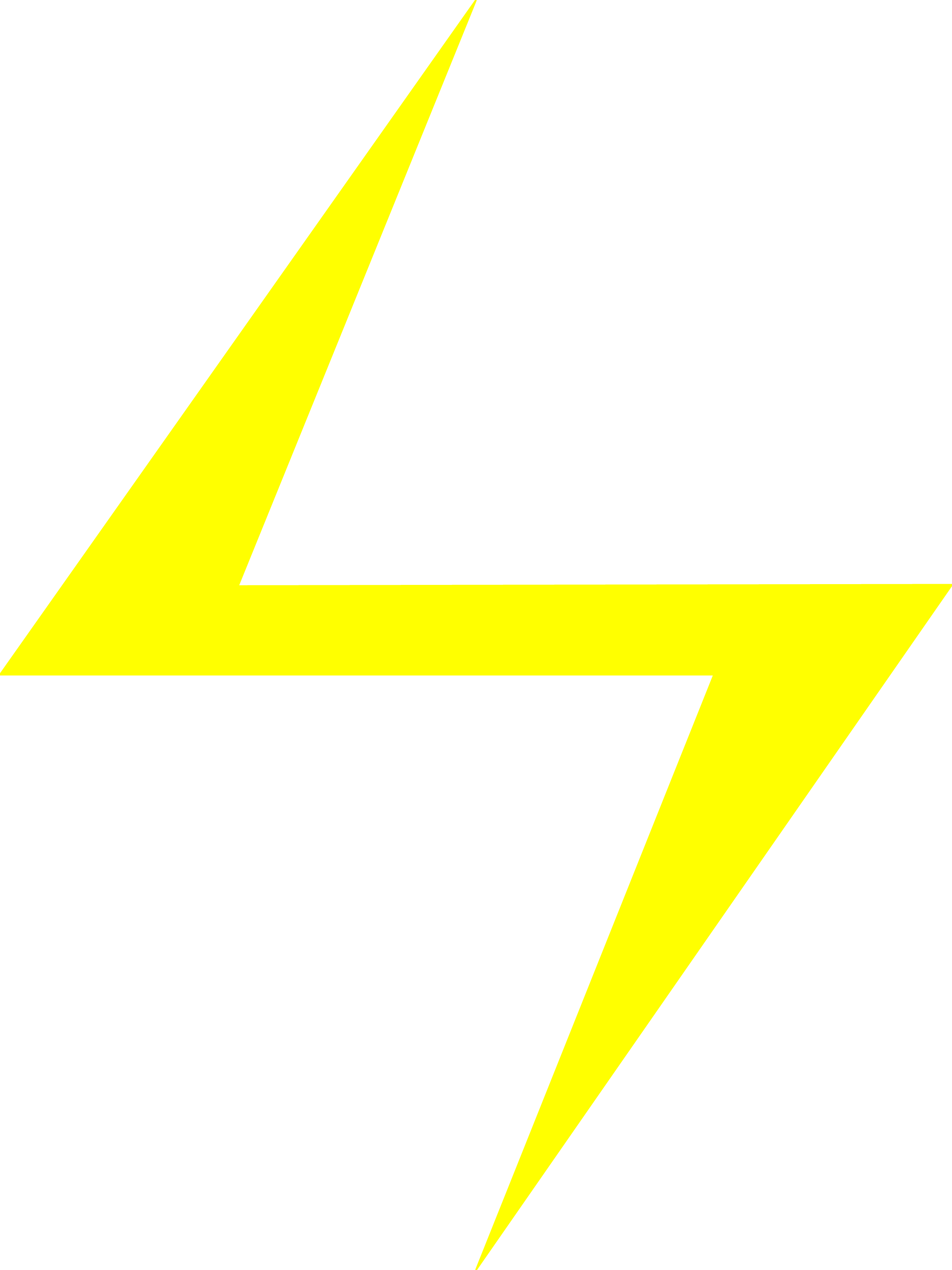 Yellow Lightning Bolt Clipart Image - Triangle - (2500x3333) Png ...