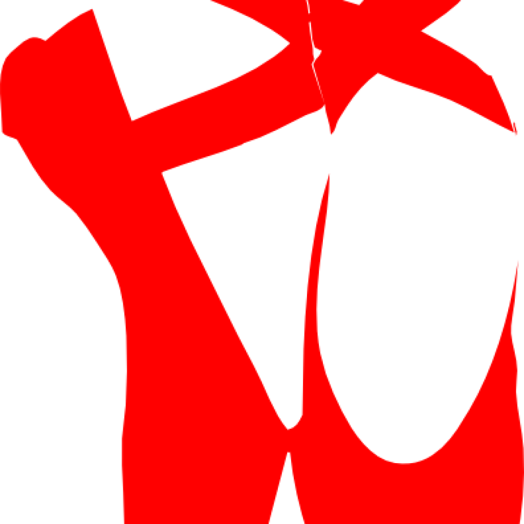 Dance Shoes Clipart Red Ballet Shoe Clip Art At Clker - Silhouette Of ...
