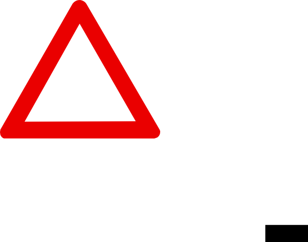 Blank Warning Road Sign - (600x471) Png Clipart Download