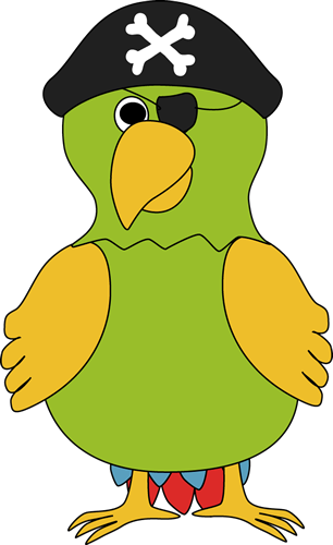Parrot Clipart, - Pirate With Parrot On Shoulder Clip Art - (306x500 ...