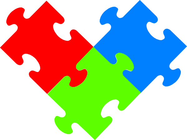 3 Puzzple Pieces Clip Art At Clkercom Vector - Jigsaw Puzzle 3 Pieces ...
