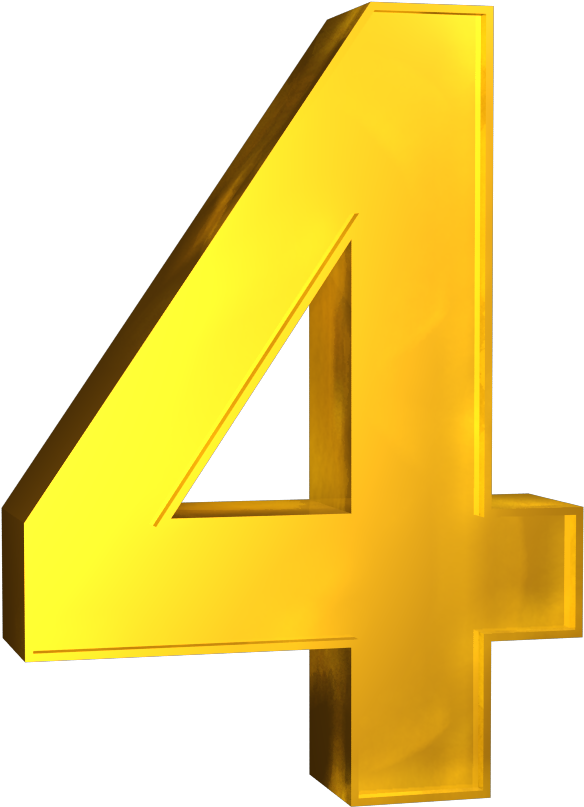3d Clipart Number - Number 4 3d Png - Full Size PNG Clipart Images Download