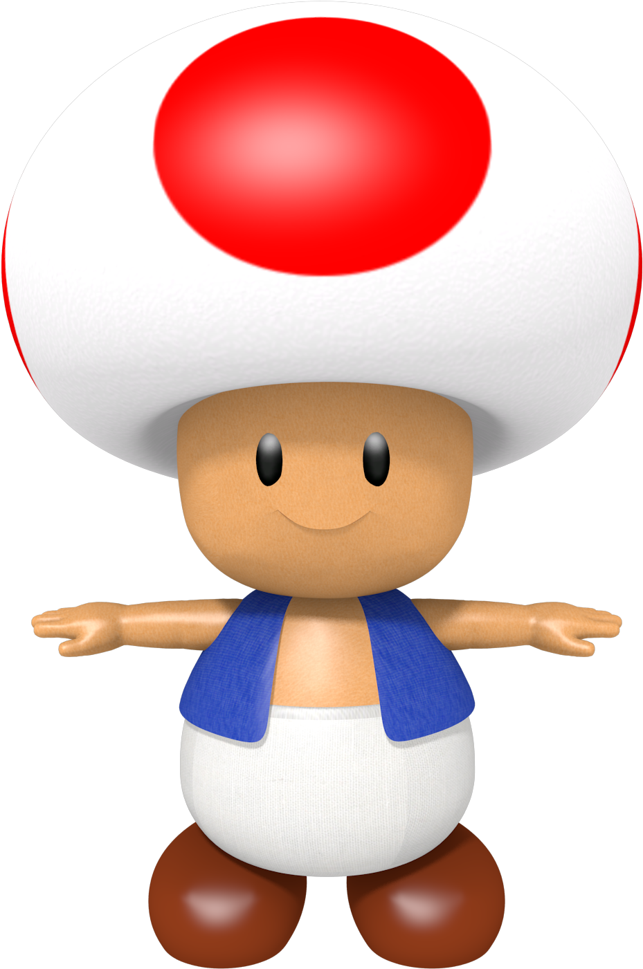 N64 Classic Toad - Mario Characters T Pose - (1500x1500) Png Clipart ...