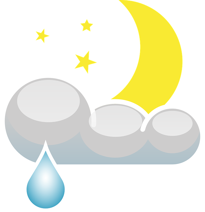 Rain Clipart Moon - Raining At Night Clipart - (695x720) Png Clipart ...