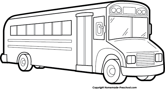 Bus Clipart Black And White Free