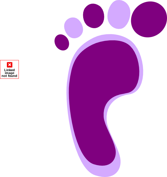 Footprint Clipart Colored - Purple Footprint - (564x597) Png Clipart ...