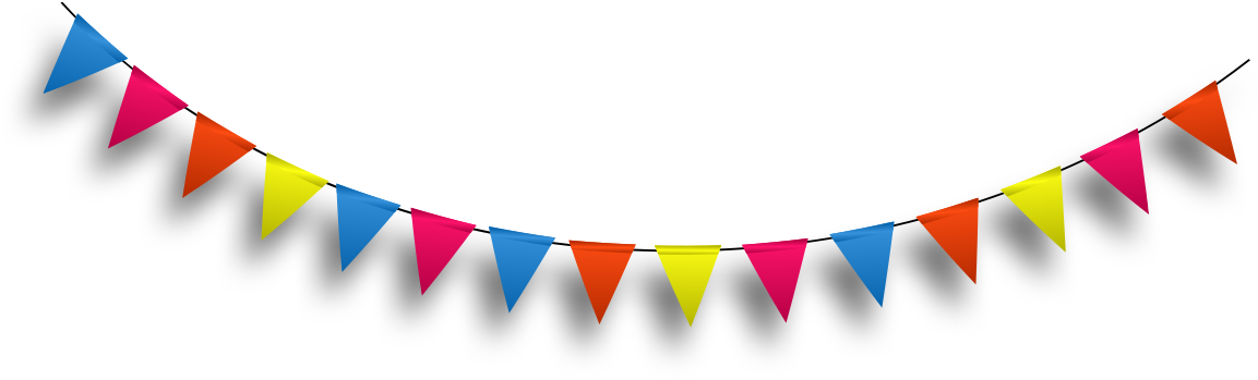 Pull Color Festival Flag - Festival Flag Png - (1383x545) Png Clipart ...