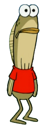 Frank - Frank The Fish Spongebob - (306x477) Png Clipart Download
