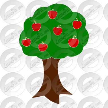 Apple Tree Stencil - Illustration - (380x380) Png Clipart Download