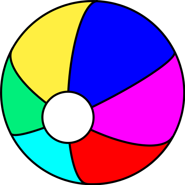 Beach Ball Clipart - Clip Art - (600x600) Png Clipart Download