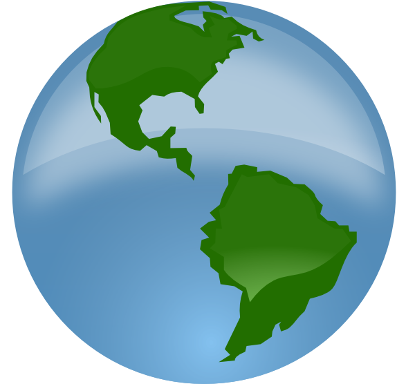 Globe Clip Art At Clkercom Vector Online - Western Hemisphere Globe ...