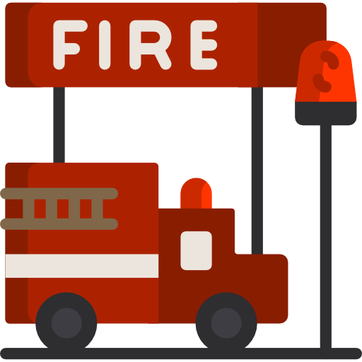 Fire Station Free Icon - Conflagration - (512x512) Png Clipart Download