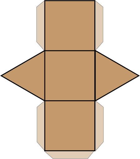 Math Clip Art Net For A Triangular Prism - Craft - (451x512) Png ...