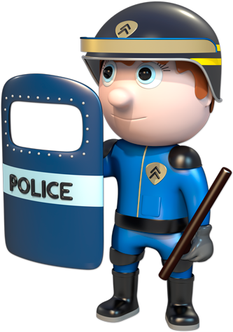 Police Clipart For Kid - Riot Police Cartoon Png - (347x490) Png ...