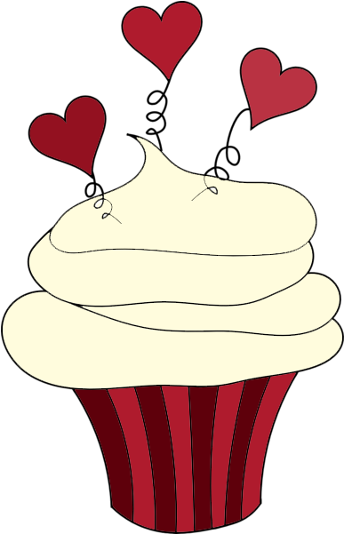 Cupcake Clipart Bitten - Red Velvet Cupcake Clipart - (408x629) Png ...