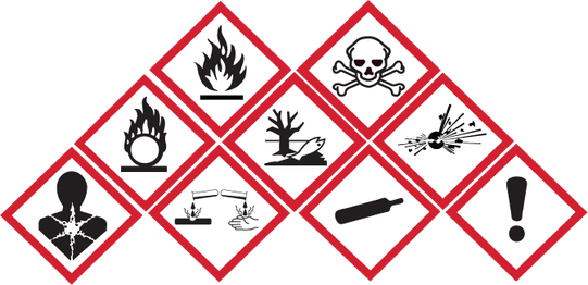 Hazardous Signs - (541x262) Png Clipart Download