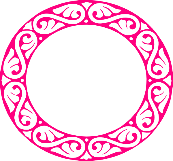 Scalloped Circle Frame Clip Art - (600x559) Png Clipart Download