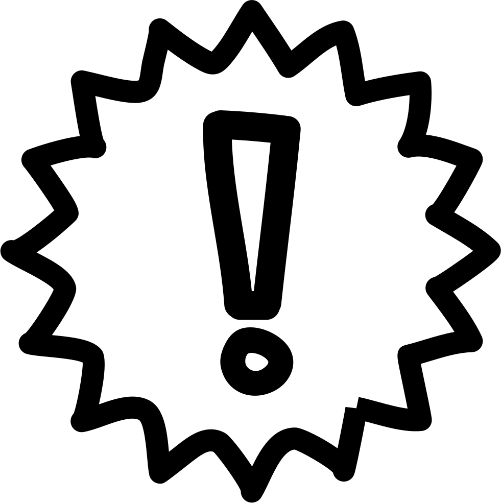Alert Hand Drawn Symbol Comments - Draw Attention Icon - (981x985) Png ...