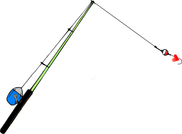 Fishing Rod Clipart Animated - Clip Art - (600x441) Png Clipart Download