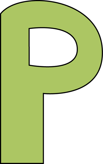 Green Letter P - Letter P Clipart Green - (347x550) Png Clipart Download