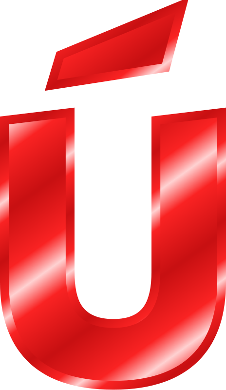 Big Red Letter U - Full Size PNG Clipart Images Download
