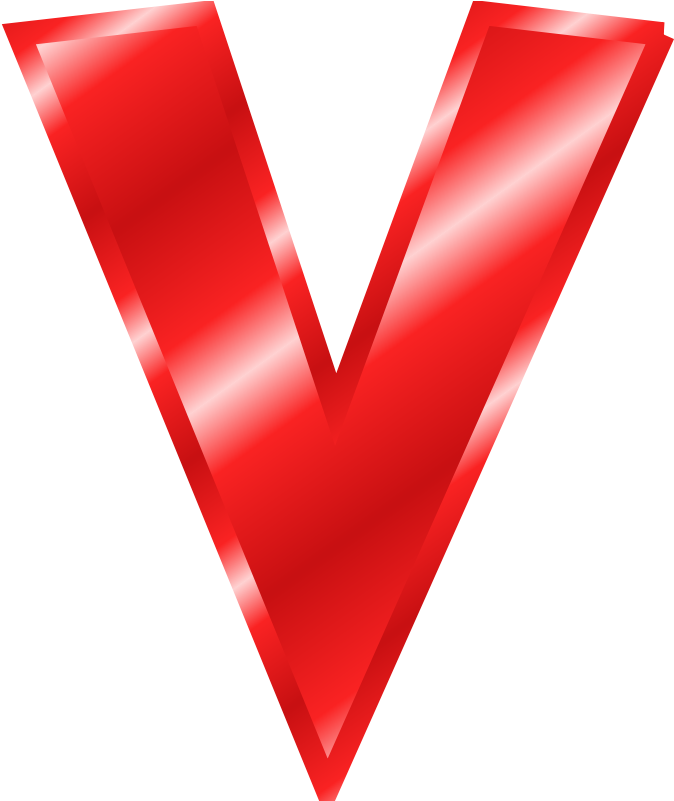 Big Red Letter V - Full Size PNG Clipart Images Download