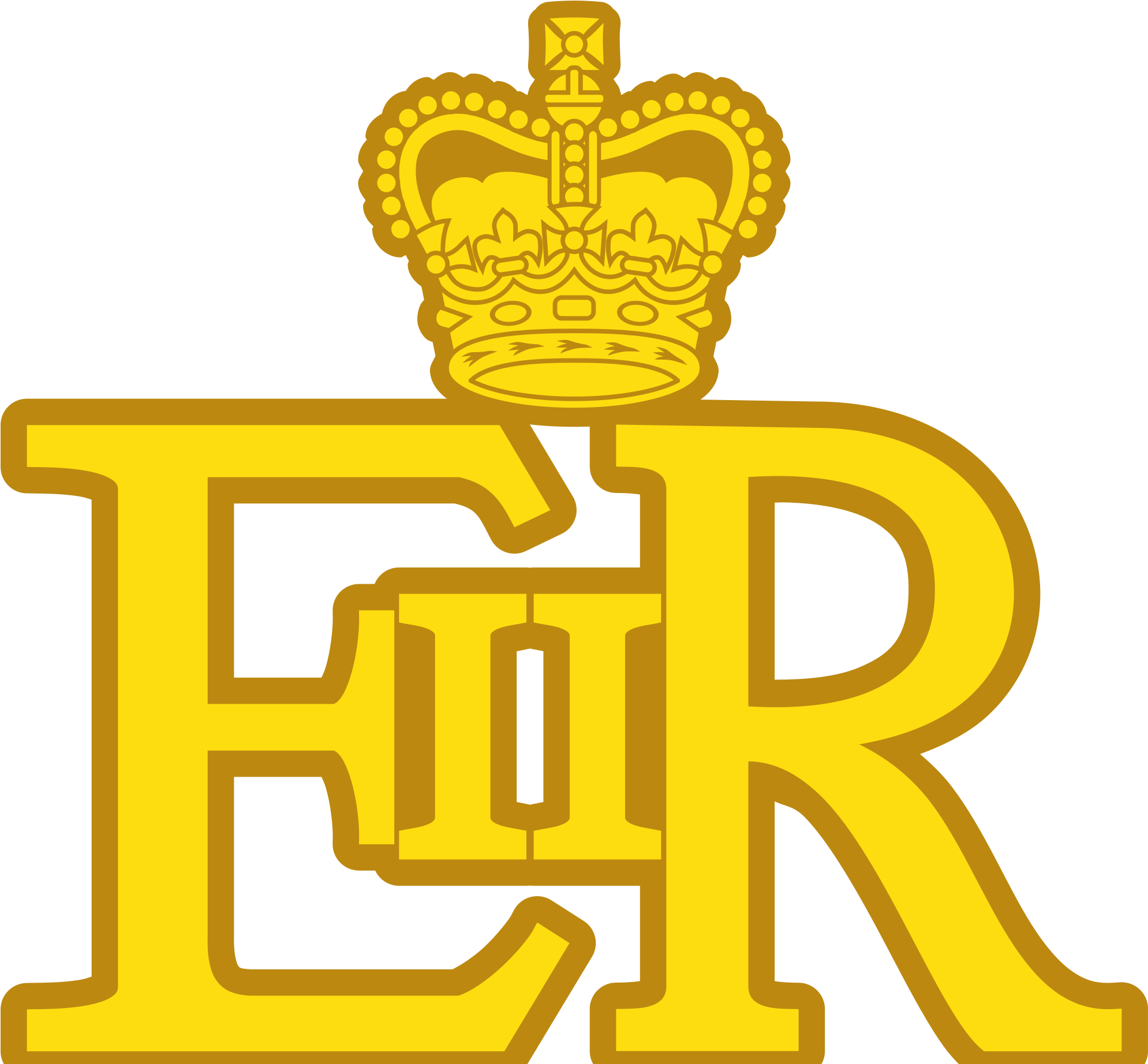 Open - Queen Elizabeth Ii Logo - (2000x1842) Png Clipart Download