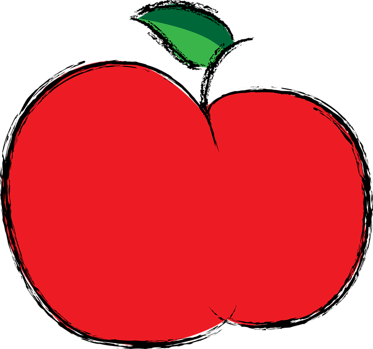 Cute Apple Cliparts - Apple Fruit To Color - (769x720) Png Clipart Download