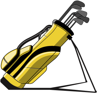Golf Bag Clipart - Illustration - Full Size PNG Clipart Images Download