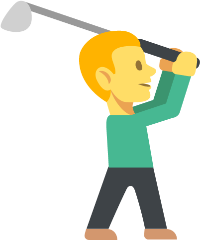 Golfer Emoji - Golf Emoji Png - Full Size PNG Clipart Images Download