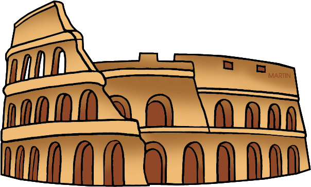 Easy To Draw Colosseum - (648x405) Png Clipart Download