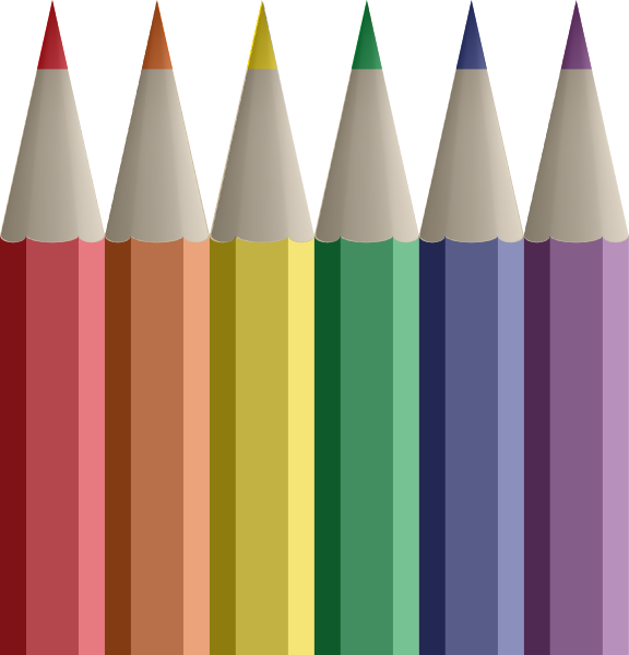 Colored Pencils Clip Art - Pencil Crayons Clipart - (576x600) Png ...