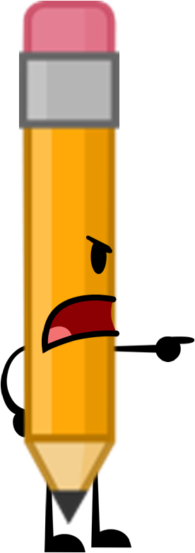 Pencil Clipart Angry - Battle For Dream Island Pencil - (276x779) Png ...