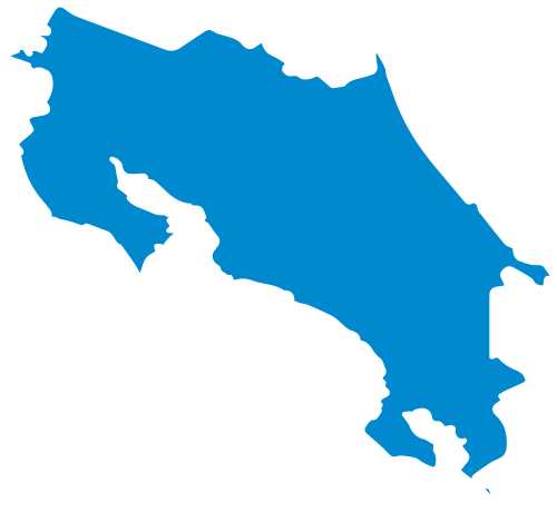 Costa Rica Outline - (500x460) Png Clipart Download