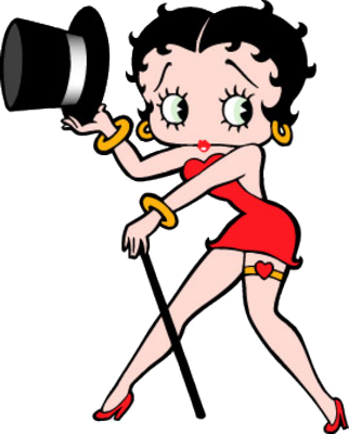 Betty Boop - Public Domain Cartoon Characters - (322x400) Png Clipart Download