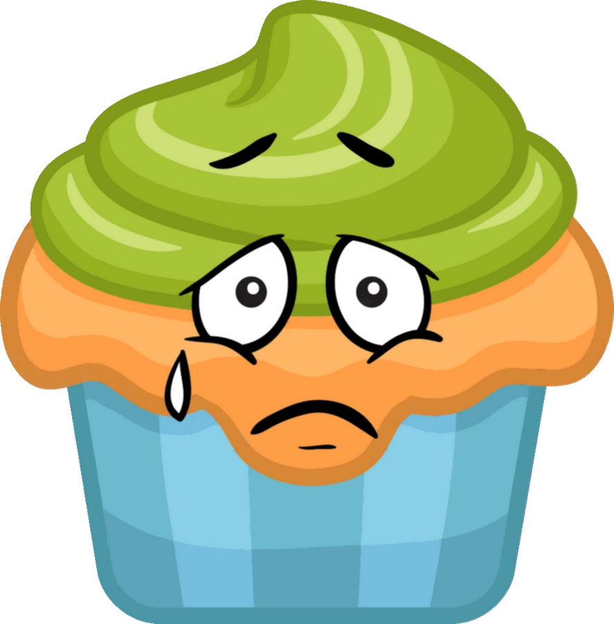 Dessert Cupcake Qui Pleure - Cartoon Trees With Sad Faces - (886x900) Png Clipart Download