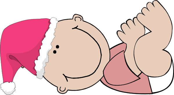 Santa Baby Girl Clip Art At Clker - Baby With Santa Hat Clip Art ...