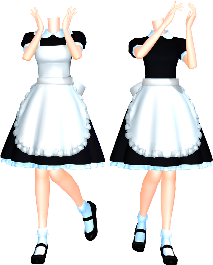 Mmd Maid Set 2 Dl By 2234083174 On Clipart Library - Mmd Tda Maid ...