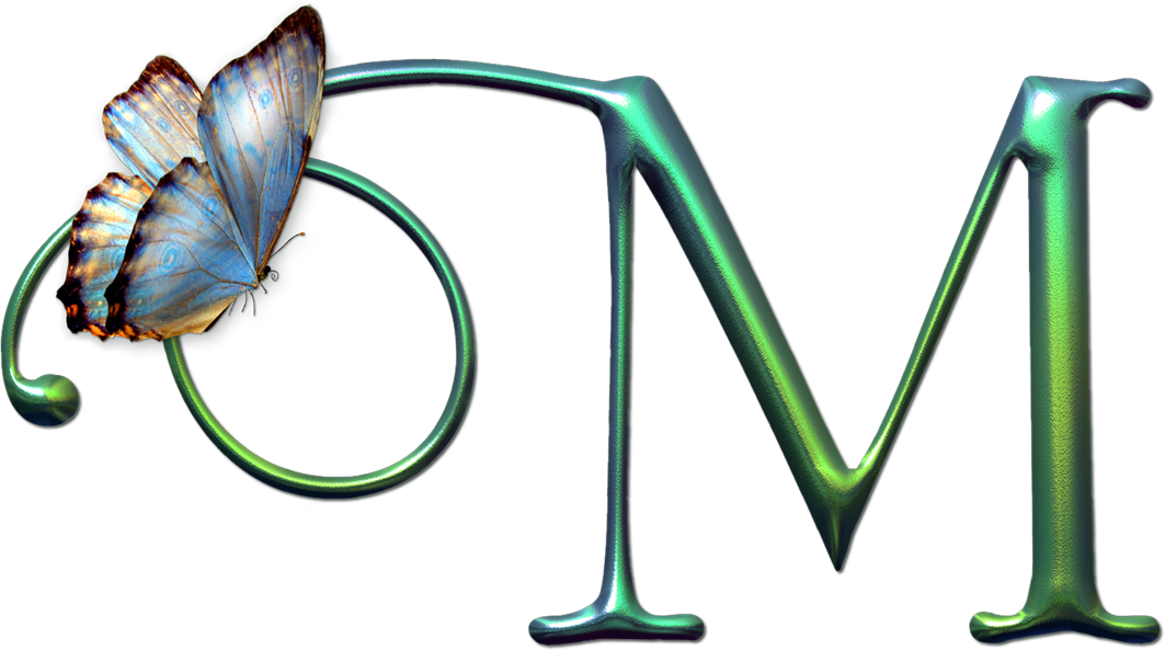 Flores Y Letras Para Decoupage - Letra M Con Mariposas - (1063x593) Png ...