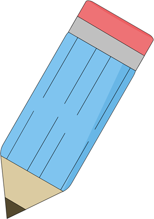 Big Blue Pencil - Big Pencil Clip Art - (317x450) Png Clipart Download